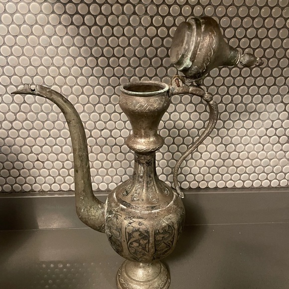Antique | Other | Antique Turkish Islamic Copper Engraved Ewer | Poshmark